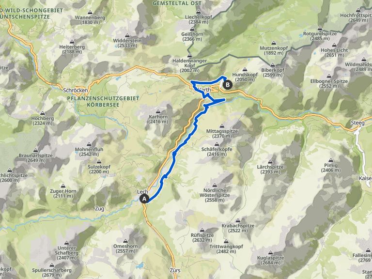 Etappe 2: Von Lech nach Lechleiten – Lechweg | Wanderung | Komoot